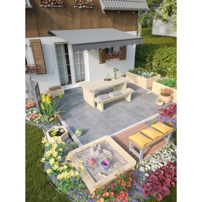 Peskovnik Sestavni komplet smrekov les 120 cm x 120 cm FSC® | OBI.si