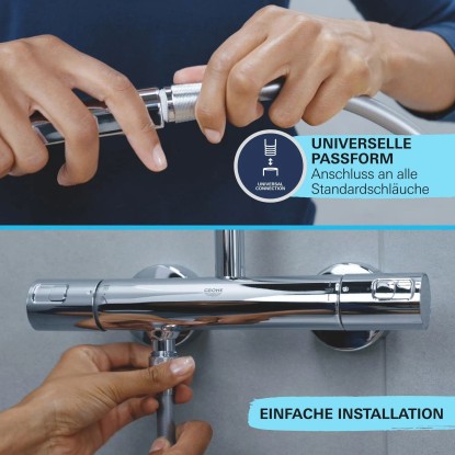 Grohe QuickFix Ročna prha Vitalio SmartActive 150 3 vrste curka krom ...
